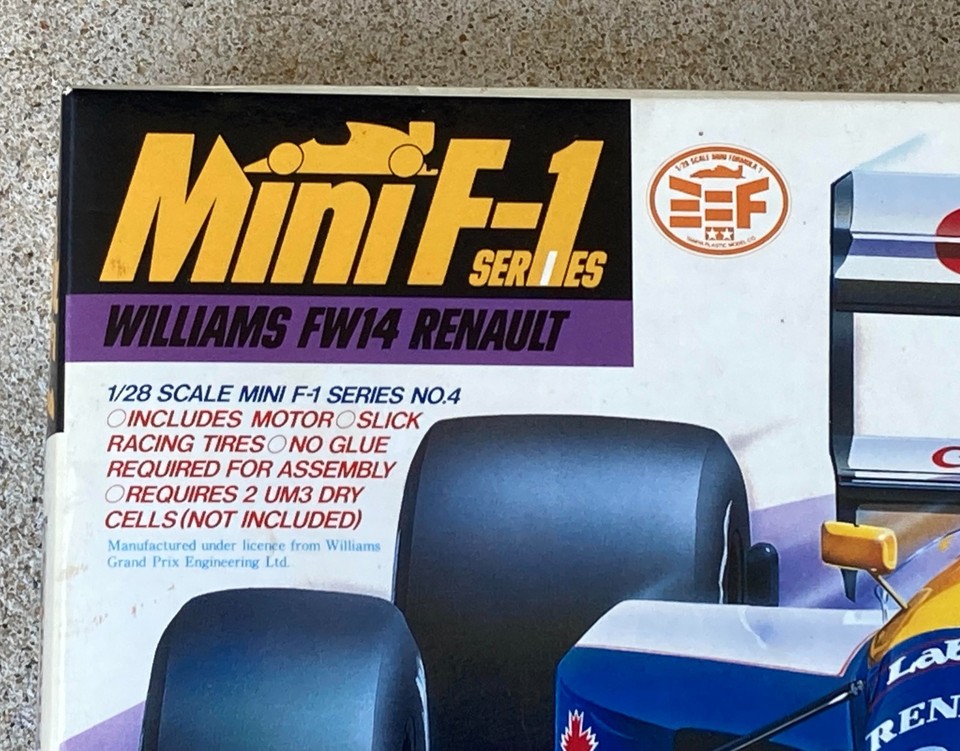 Tamiya 1/28 Mini F-1 Williams FW14 Renault 1992 Motorized Model Kit | eBay