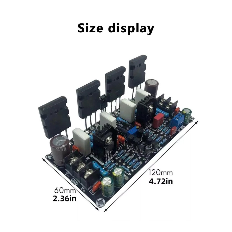 Black PCB Mono Power Amplifier Board 200W 1943+5200 High After Tube ...