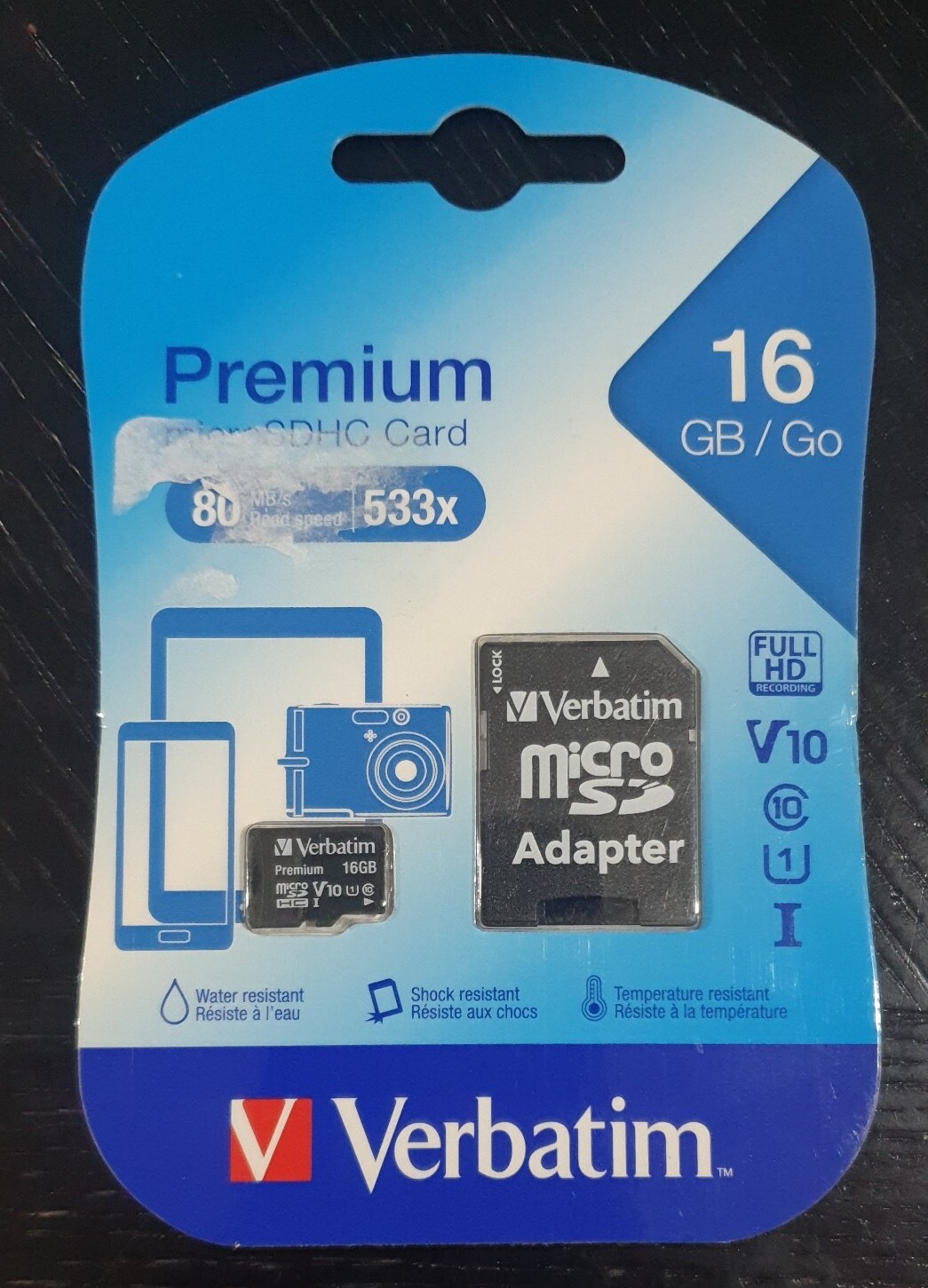 Verbatim 16gb SDHC Memory Card and Adapter - 44082 for sale online | eBay