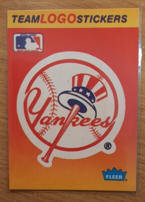 1991 FLEER TEAM LOGO STICKERS NEW YORK YANKEES THICK WHITE OUTLINE ...