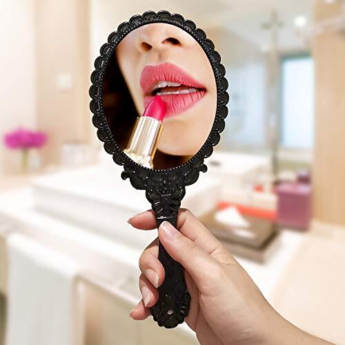 Handheld Mirror with Handle, Makeup Compact Hand Mirrors Travel Small ...