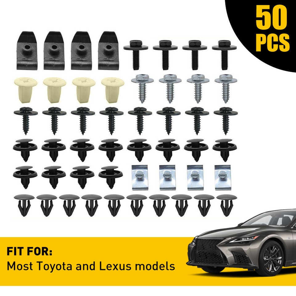 50x For Lexus Body Bolts & U-nut Clips-M6 Engine Under Cover Splash ...
