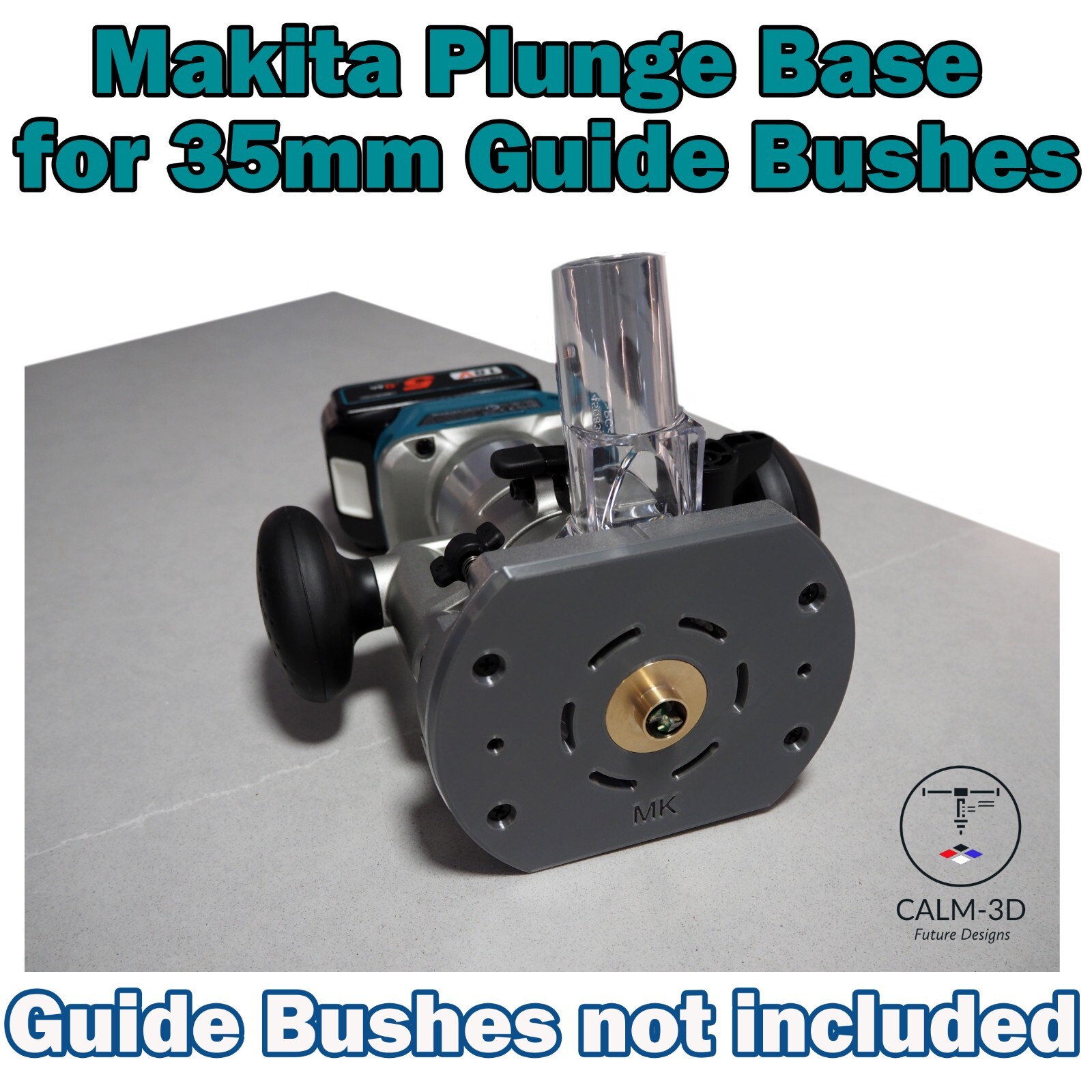 Makita DRT50 & RT700 Compatible Plunge Base for 35mm Brass Guide Bushes ...