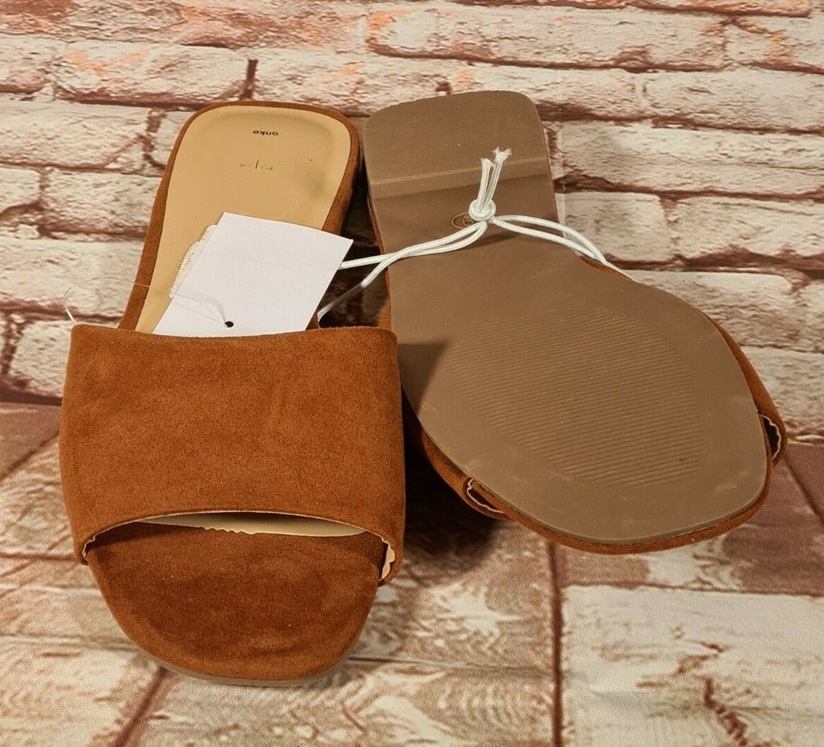 BNWT Ladies Sz 9 Anko Brand Casual Rust Sandal Flat Slides Shoes | eBay