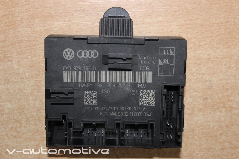 2011 Audi A1/Avant CÔTÉ GAUCHE Porte Contrôle Module 8X0 959 792 B | eBay