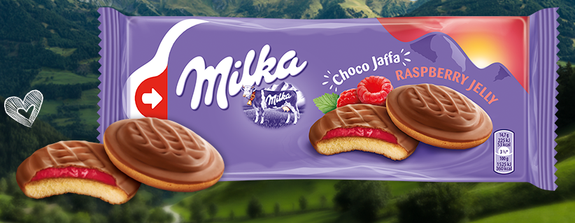 MILKA JAFFA COOKIES - 122G 147G ORANGE RASPBERRY JELLY SOFT CHOCO ...