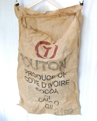 Burlap Cocoa Bean Bag / Sack Touton | eBay