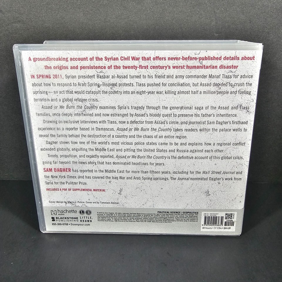 Assad or We Burn the Country Audiobook CDs, Novel by Sam Dagher | eBay