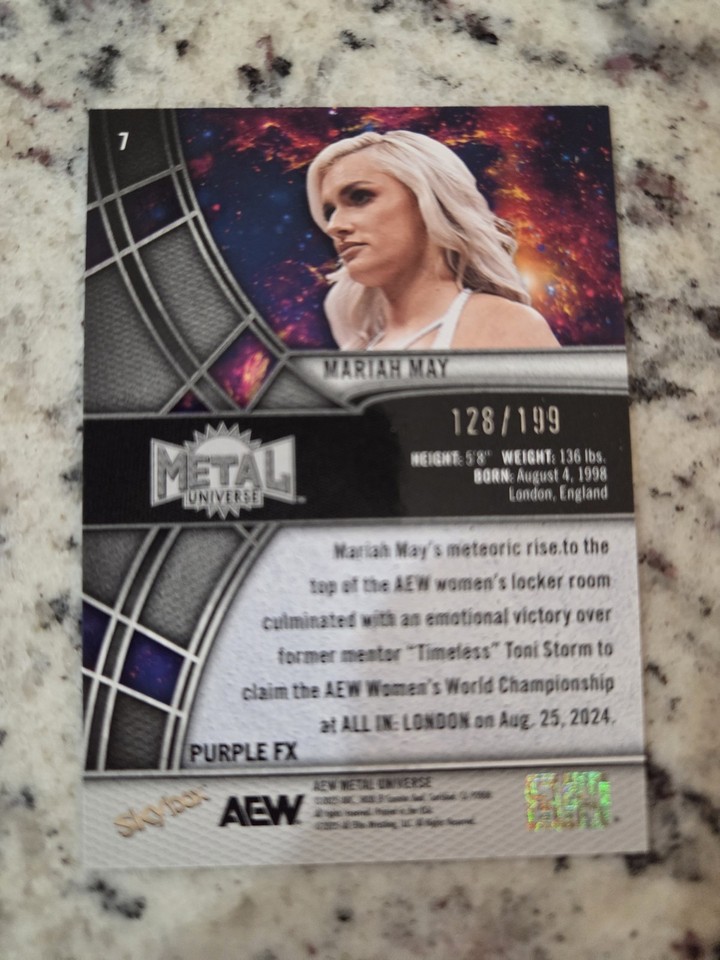 2025 Metal Universe AEW Mariah May Purple FX /199 SP | eBay