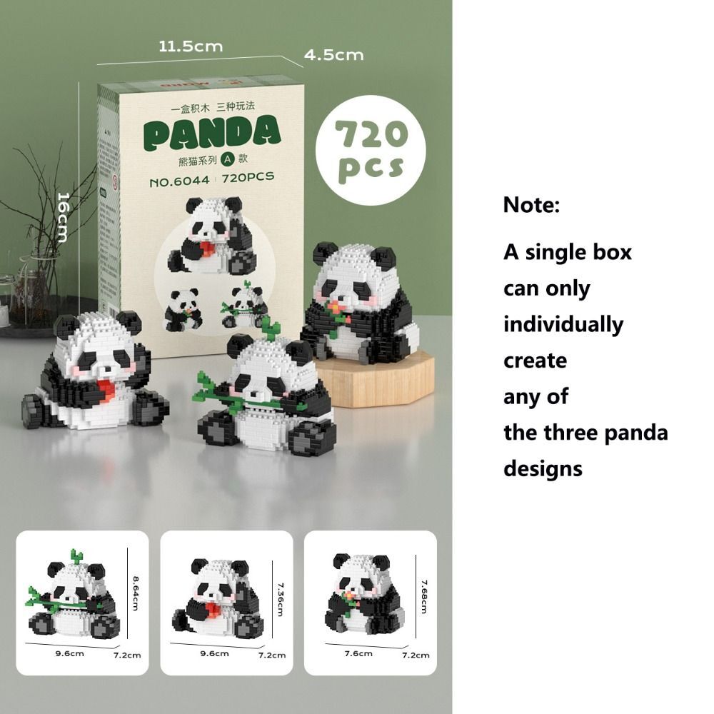Kawaii Cute Bricks Figure Toys Panda Micro Building Blocks Assembly ...