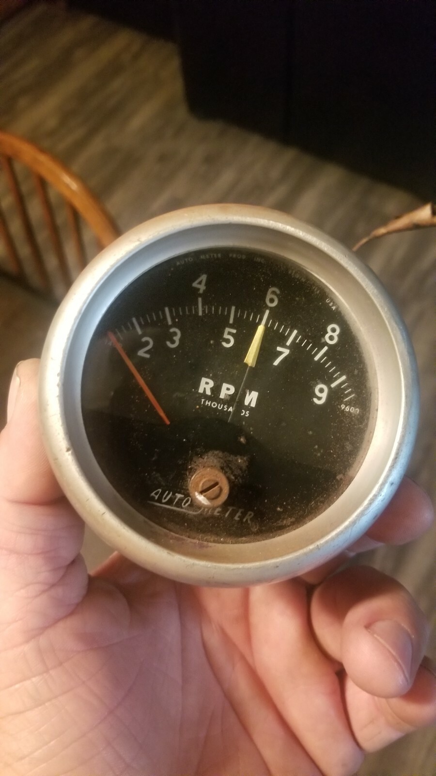 Vintage autometer 439 tachometer drag race 0-9600 rpm classic tach ...