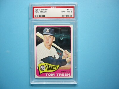 1965 TOPPS MLB BASEBALL CARD #440 TOM TRESH PSA 8 NM/MINT SHARP+ GL | eBay