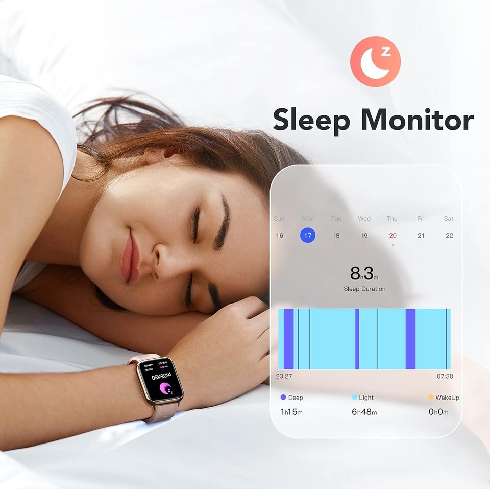 Waterproof Smartwatch Android/iOS Fitness Heart Rate Monitor for ...