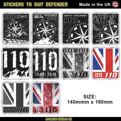 To Fit Land Rover Defender 110 stickers decals Premium Air release ...