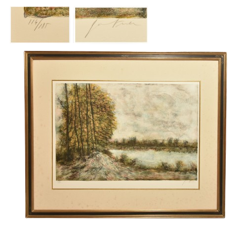 Bernard Gantner Lithograph Art Print Signed Framed Landscape ED 114/185 ...