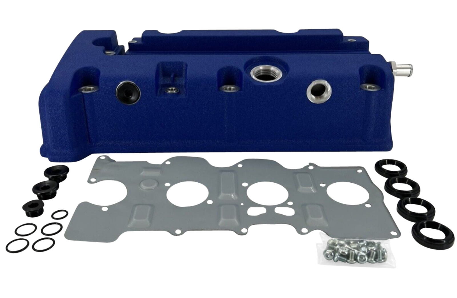 Cast Aluminum K Series Vented Valve Cover Baffle K20 K24 AN10 | Blue ...