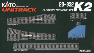 N Kato 20-832 K2 Turn-out Track Set Aiguillages électriques Neuf-New ...