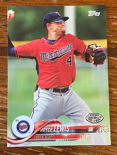 2018 TOPPS PRO DEBUT BASEBALL ROYCE LEWIS ROOKIE CARD #100 MINNESOTA ...