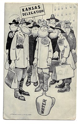 1908 Cartoon Postcard Part of Set State Delegates to GOP Natl ...
