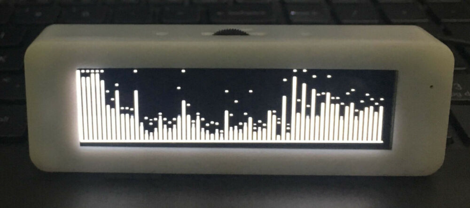 3.12 inch OLED Audio Level Indicator Mic Spectrum Display Analyzer VU ...