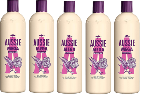 Aussie Mega Shampoo for All Hair Types 5 x 300 ml Pack of 5 | eBay UK