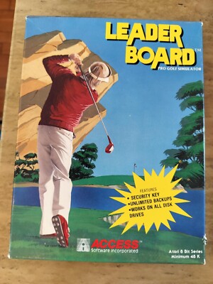 Leaderboard Pro Golf Simulator Atari 8 bit series CIB | eBay