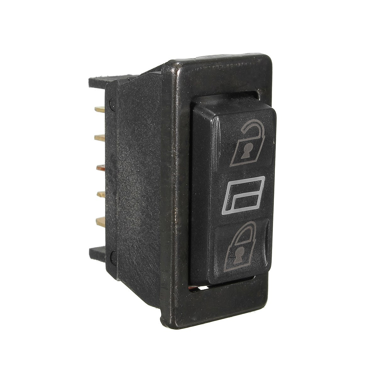 2x Car Power Door Lock Switch Unlock Spring Return 5-Pin 12V DC DPDT ...