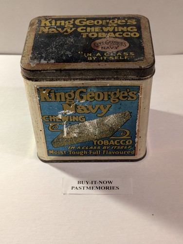 "KING GEORGE'S NAVY" ADVERTISING SMOKING PIPE TOBACCO TIN, ANTIQUE ...