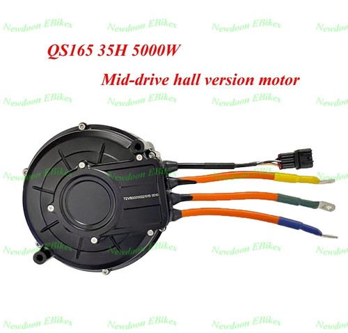 QS165 motor 35H 5000W 72V 100KPH Hall connector Mid Drive Motor For ...