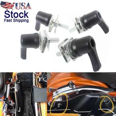 4pcs Saddlebag Lever Lock Bolts Nuts Kit Mounting Set for Harley with ...