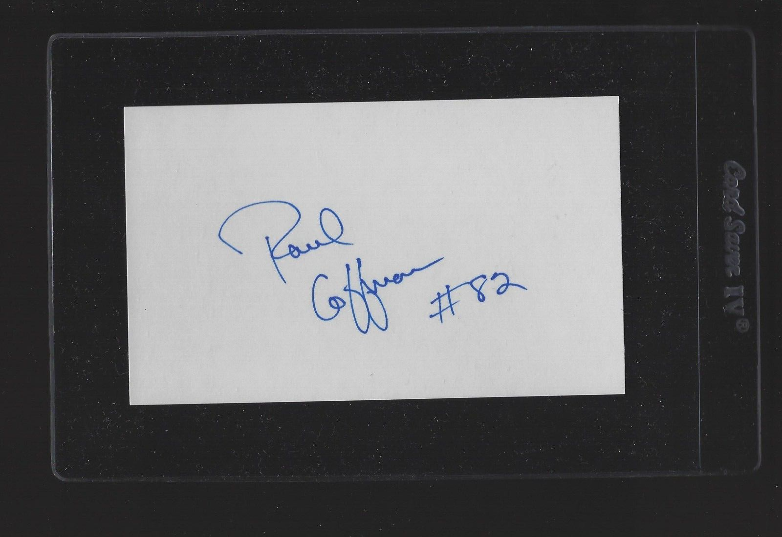 Paul Coffman Green Bay Packers Signed Auto Football 3x5 Index Card ...