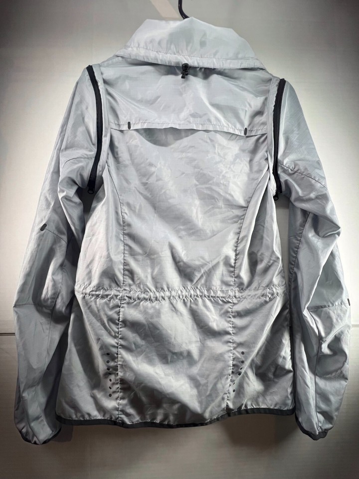*Women's Nike Impossibly Light Jacket Sz XS Gray Full Zip-Sleeves unzip ...