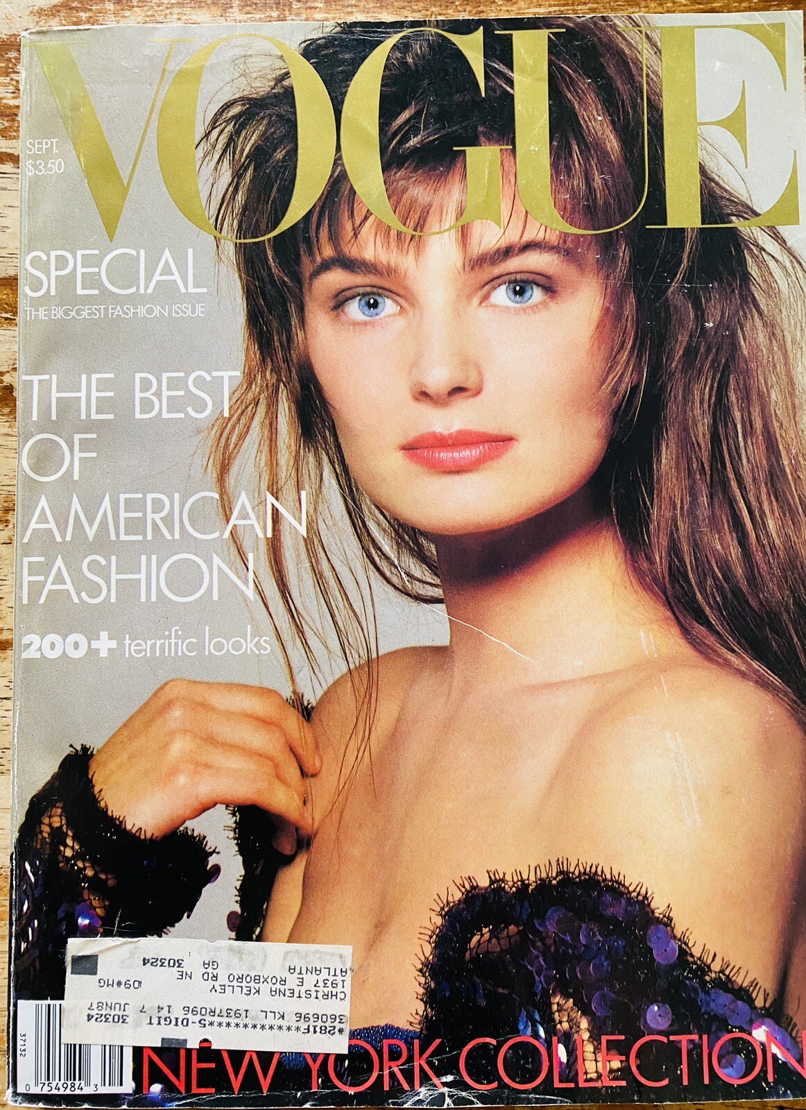 Vogue Magazine September 1986 Paulina Porizkova Cover Michelle Pfeiffer ...