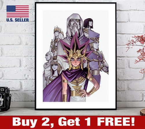 Yugioh Poster 18" x 24" Print Anime Wall Art Yu-Gi-Oh! Yami Yugi Yugi ...