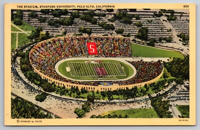 The Stadium, Stanford University, Palo Alto, California CA UNP Postcard ...