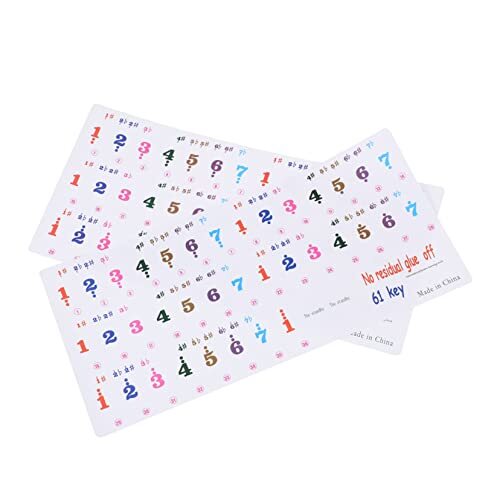 2 Sheets 61 Key Keyboard Stickers Letter Stickers Piano Letter Stickers ...