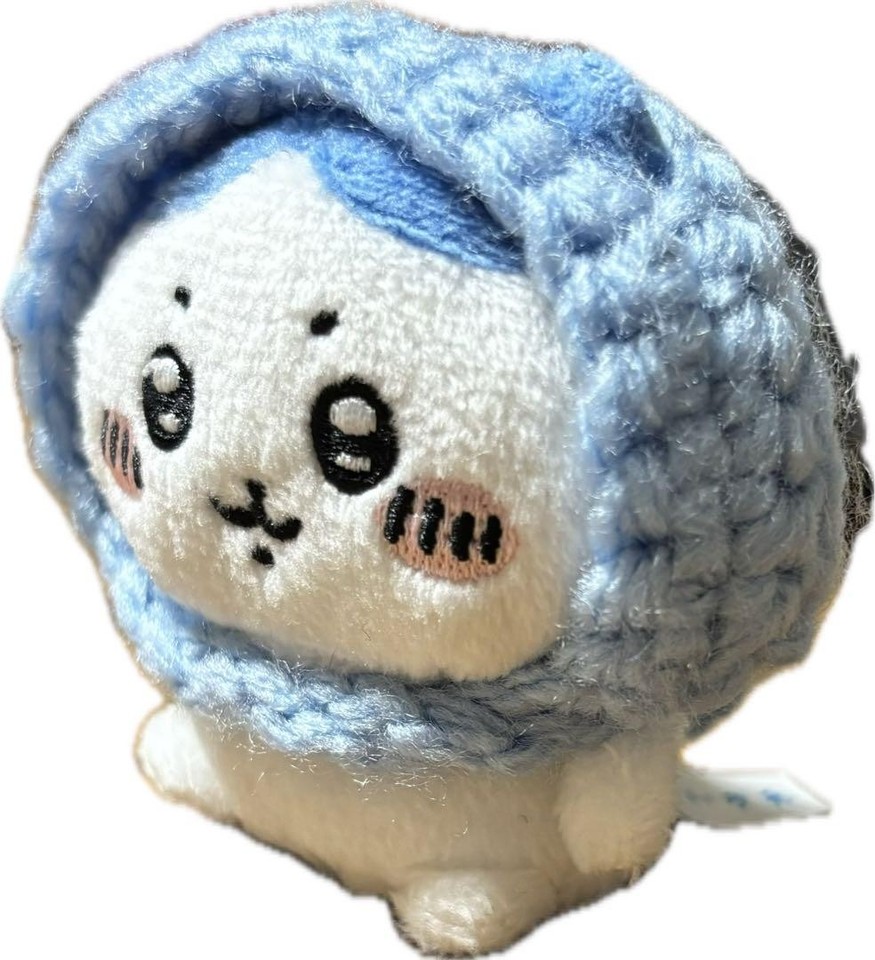 Chikawa Hachiware Sitting Plush Figure Knitted Clothes Cartoon Toy Used ...