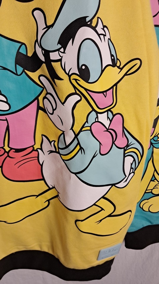 Disney Loungefly Hoodie Mens Neon Mickey Minnie Donald Goofy Daisy 2023 ...