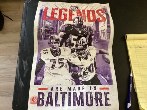 Baltimore Ravens "Legends are Made in Baltimore" Game Day Give Away ...