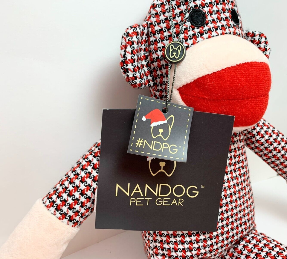 Nandog Pet Gear Dog Sock Monkey Plush Toy NEW | eBay