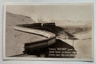 1940s RR RPPC Postcard Southern Pacific RR Luxury Daylight Train San ...