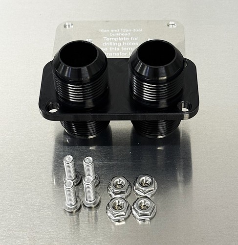 -16an BILLET BULKHEAD dual fittings. Two 16an in/out. | eBay