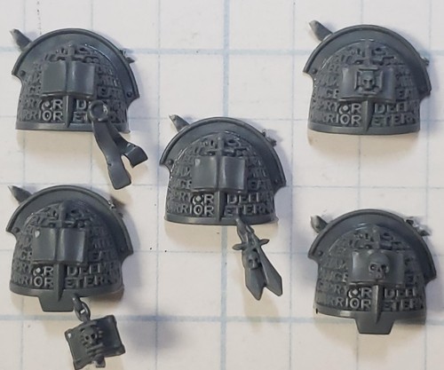 Warhammer 40k Grey Knight Bits Terminator Paladin Engraved Shoulder Pad ...