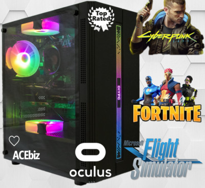 RGB Gaming PC Core i7 i5 SSD WiFi Oculus VR HDMI Desktop Computer GTX ...