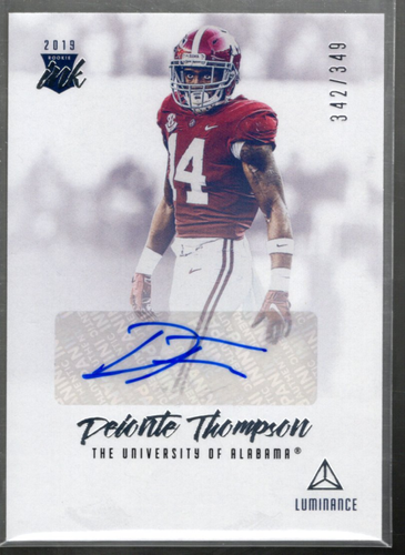 B1724- 2019 Panini Luminance Débutant Encre #47 Deionte Thompson Auto ...