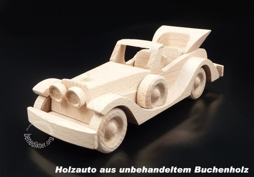 HOLZAUTO OLDTIMER MODELLAUTO HANDGEFERTIGT AUS MASSIVEM HOLZ | eBay