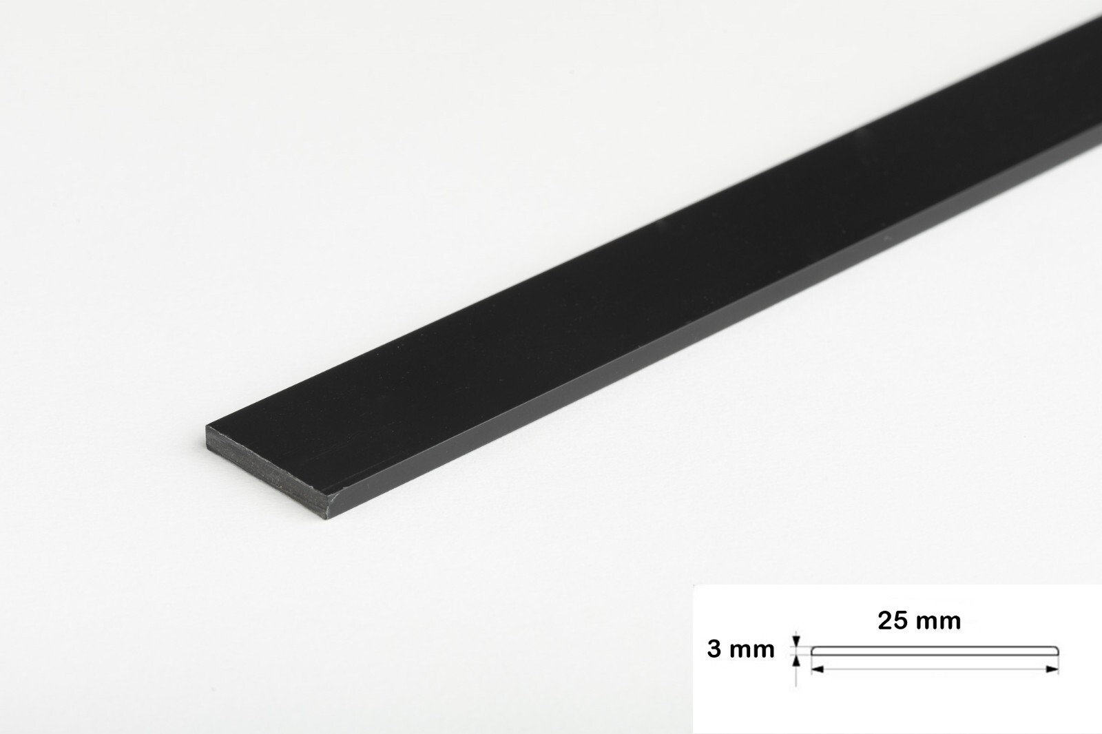 PVC Flat Bar in Multiple Sizes, 2.5 metre Black & White trim architrave ...