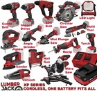 Lumberjack Cordless Power Tools 20V Lithium XP Range Drills Saws ...