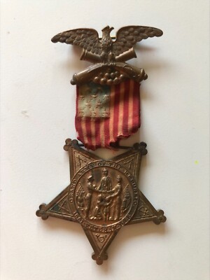 GAR Grand Army Of The Republic 1861-1866 Civil War Veteran Badge Medal ...