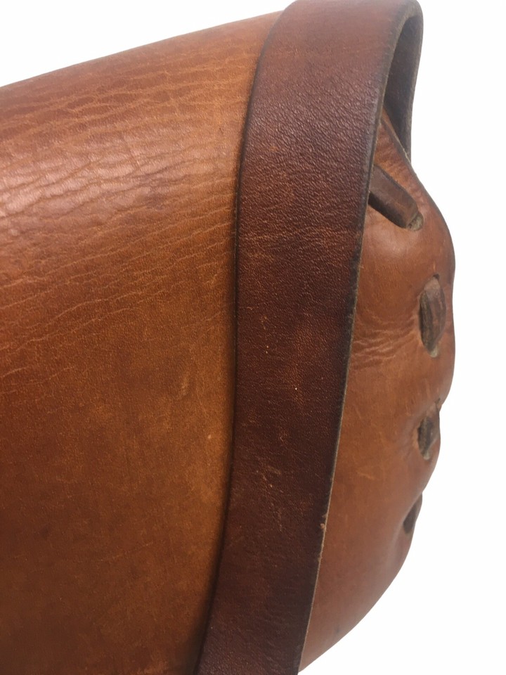 Vintage 60’s,70's Hard Leather Saddle Bucket Shoulder Bag Purse Boho ...